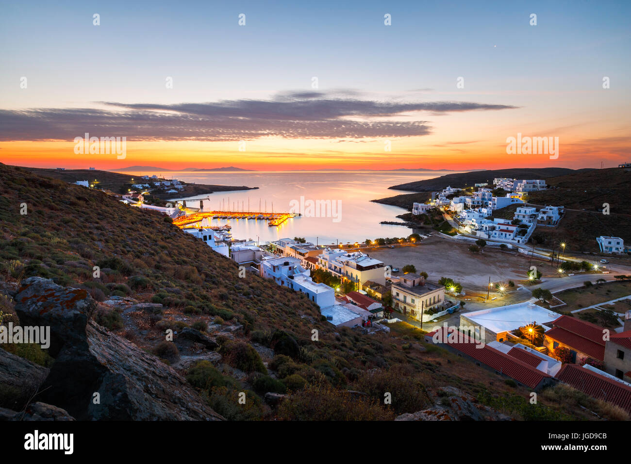 View of Loutra village from the hills above Stock Photo - Alamy