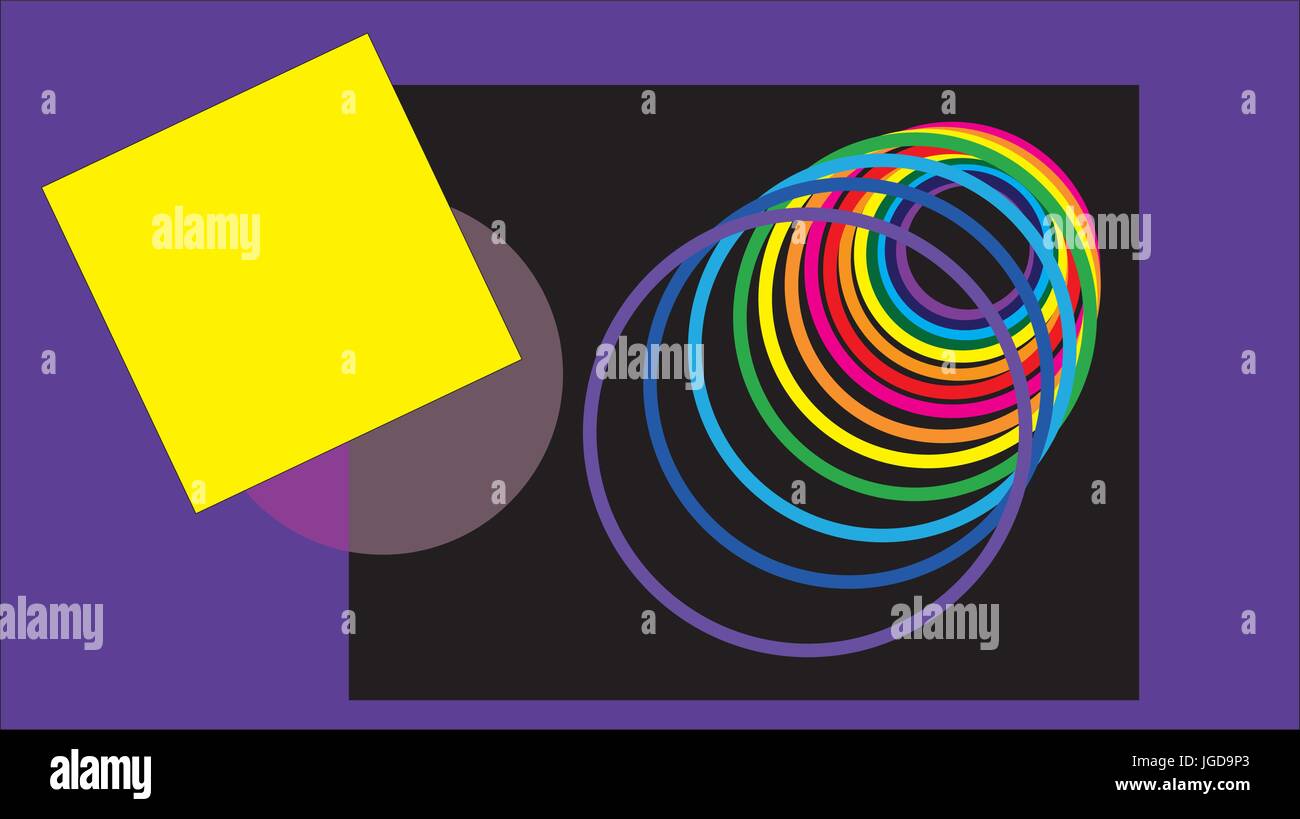 Abstraction. Multicolored circle stretching into infinity Stock Vector ...