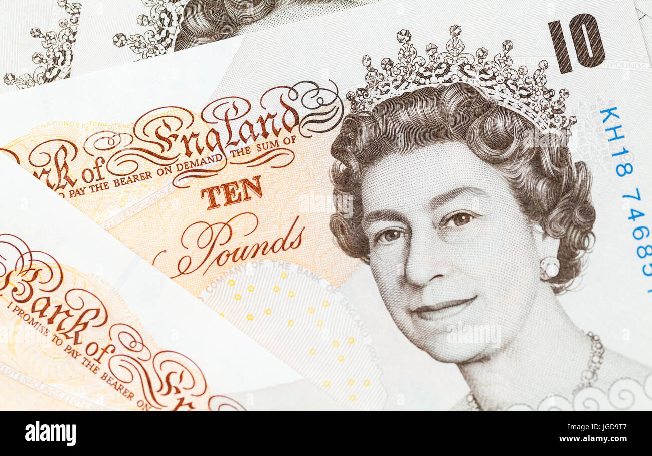 Bundle british ten pound notes hi-res stock photography and images - Alamy