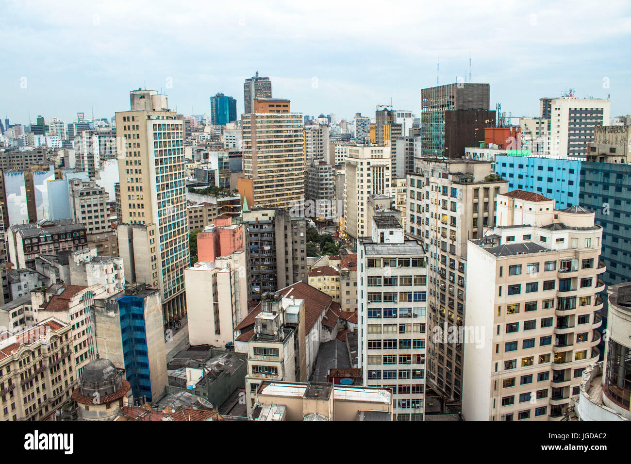 Aerial view, buildings, old town, city, 13/11/2015, Capital, São Paulo ...