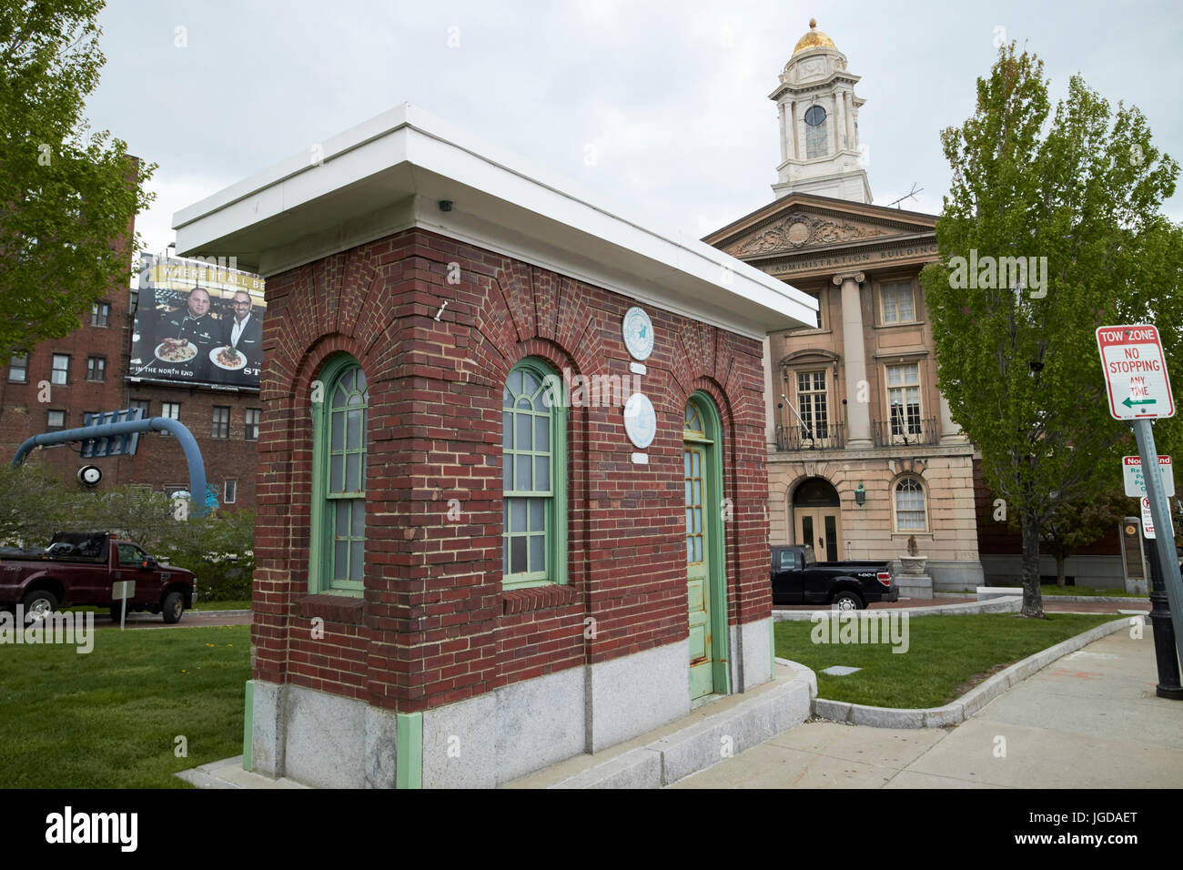 old massachusetts turnpike authority tollbooth outside traffic tunnel ...