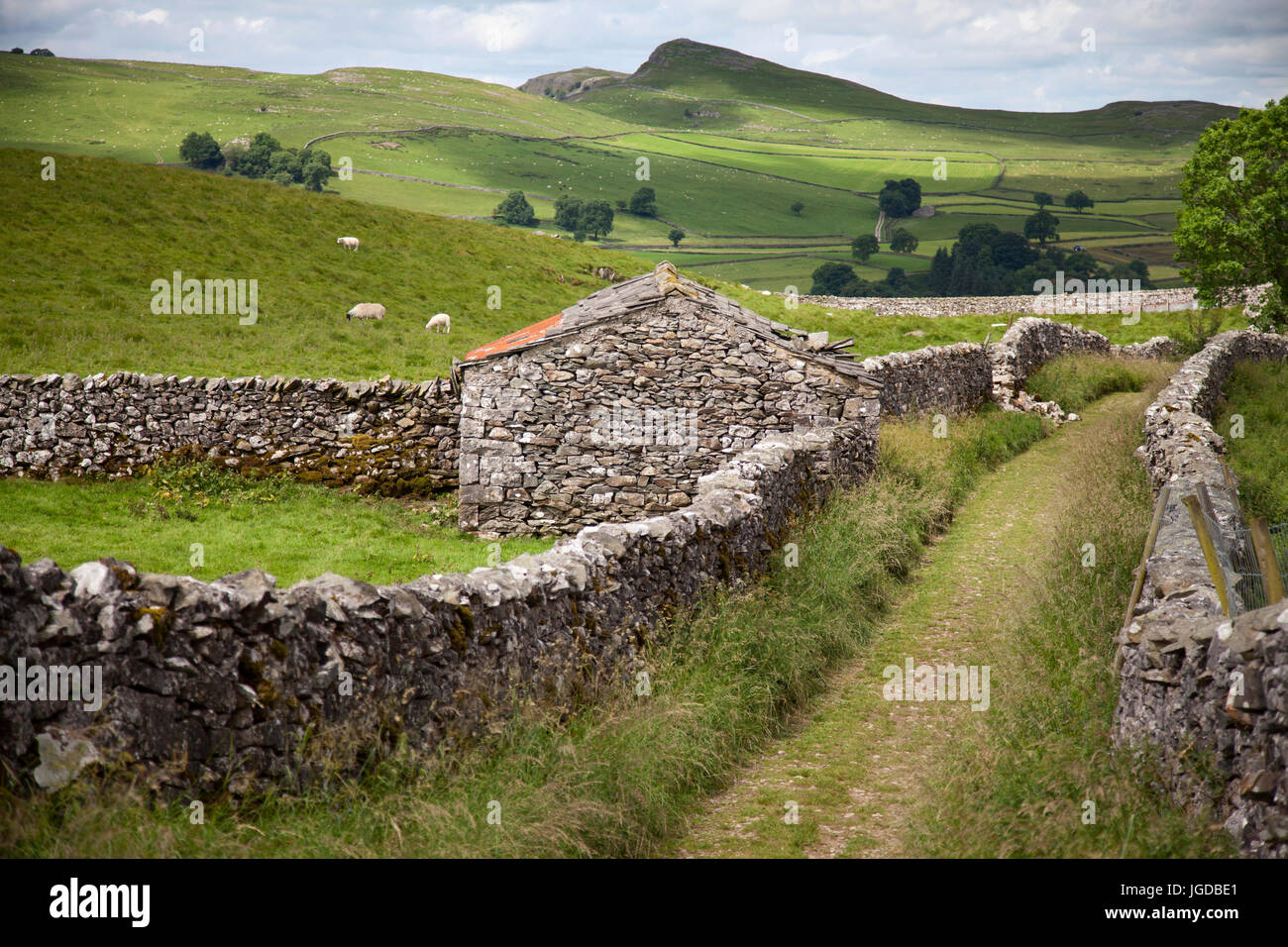 Pennine Bridleway at Stainforth, near Settle, North Yorkshire Dales ...