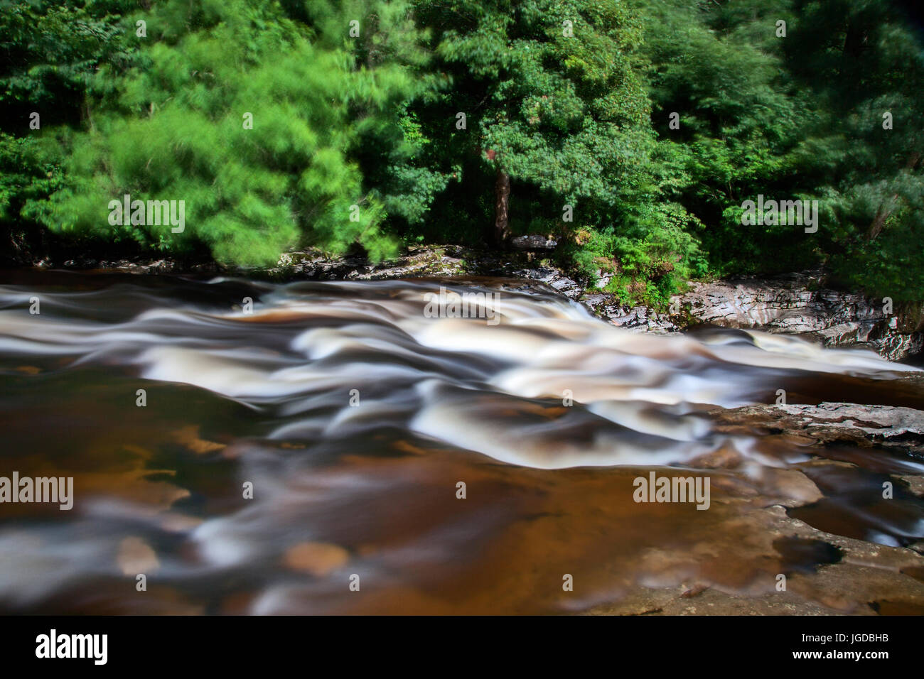 Stainforth Force Waterfalls, River Ribble near Settle, North Yorkshire ...