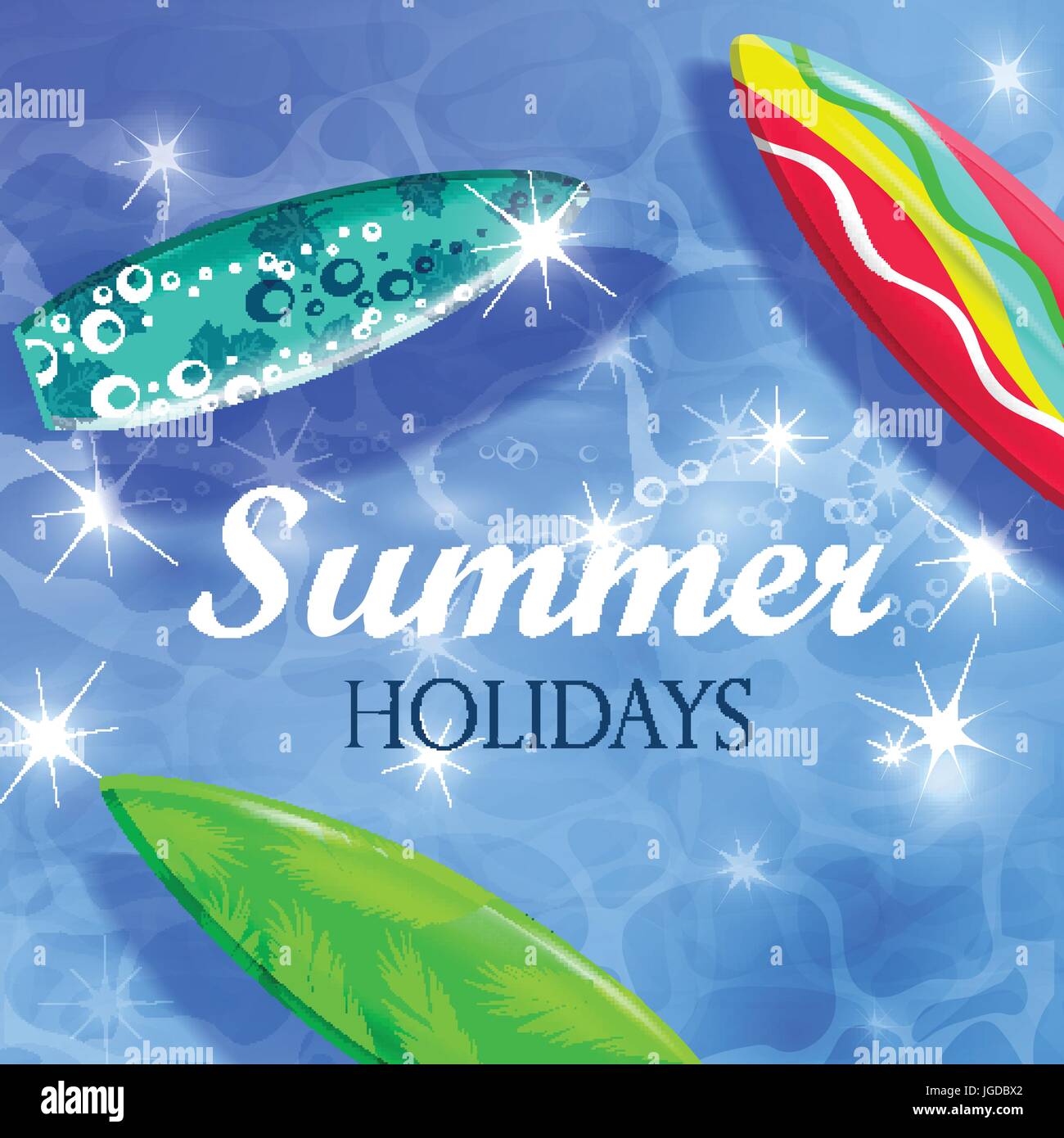 Colorful Summer Surfing Design Stock Vector Image & Art - Alamy