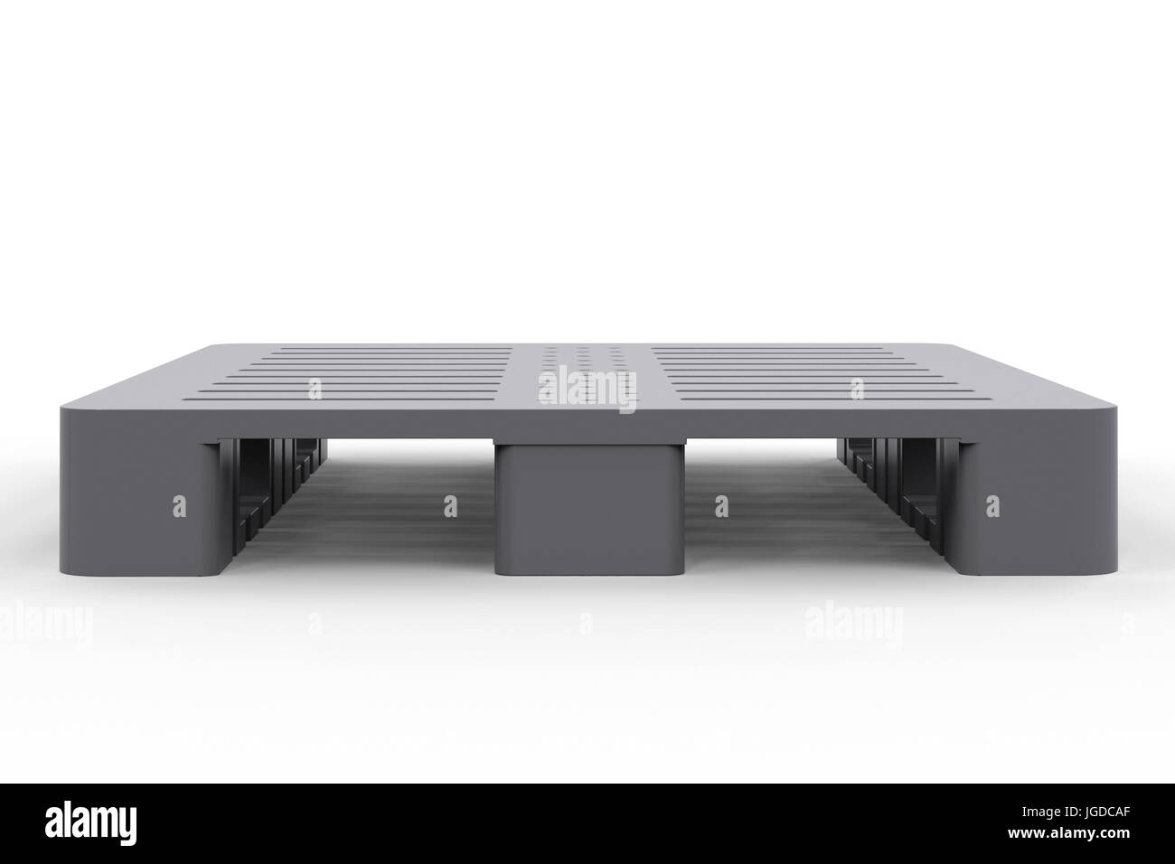3d rendering grey plastic pallet on white background Stock Photo - Alamy