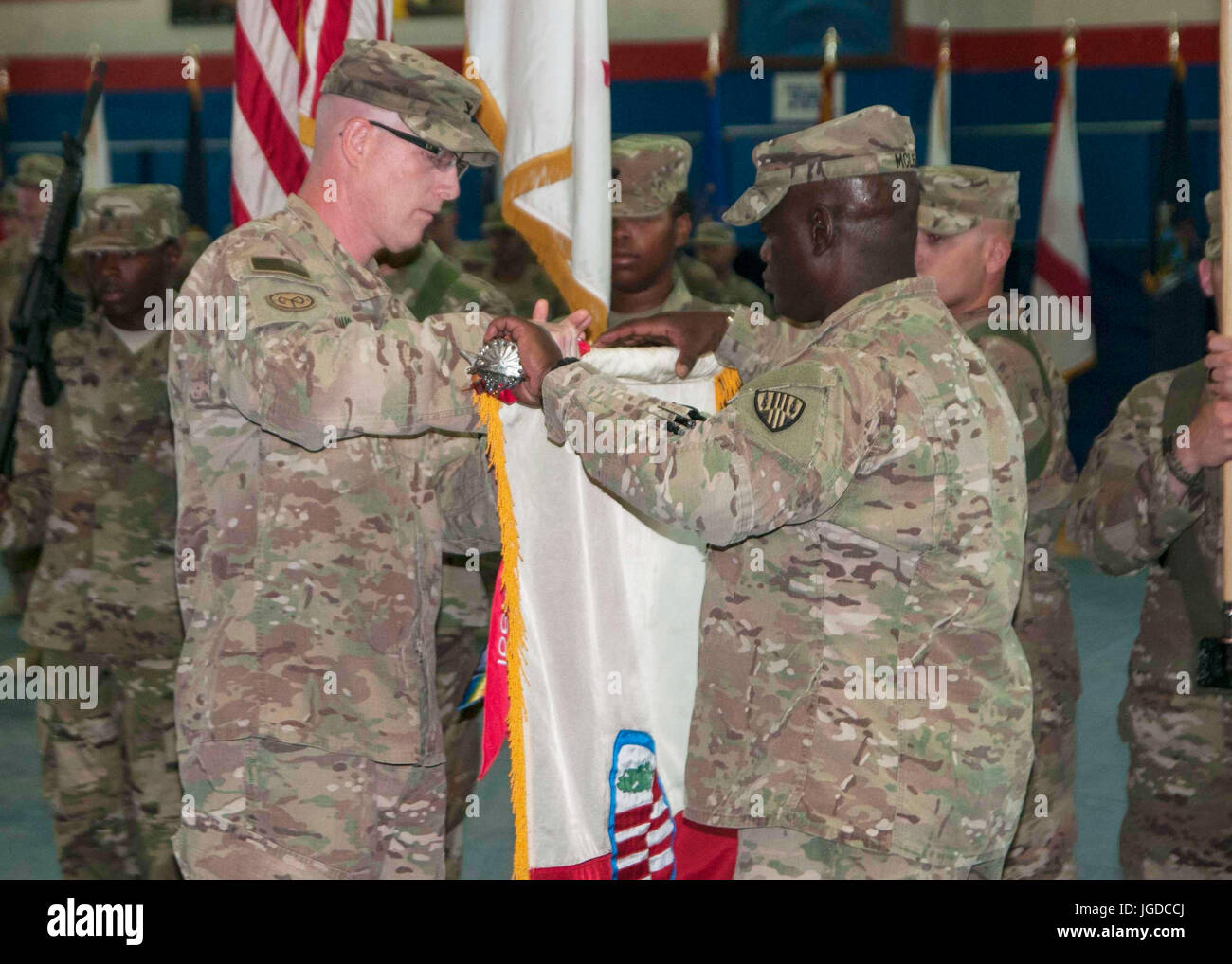 Col. Stephen M. Bousquet, Commander of the 369th Sustainment Brigade of ...