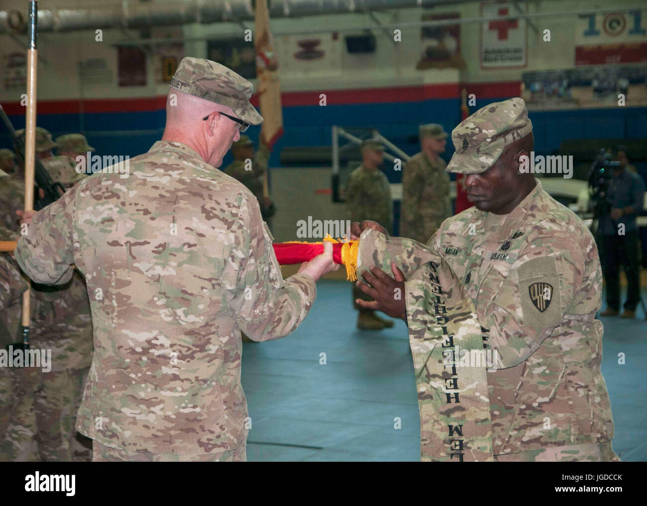Col. Stephen M. Bousquet, Commander of the 369th Sustainment Brigade of ...