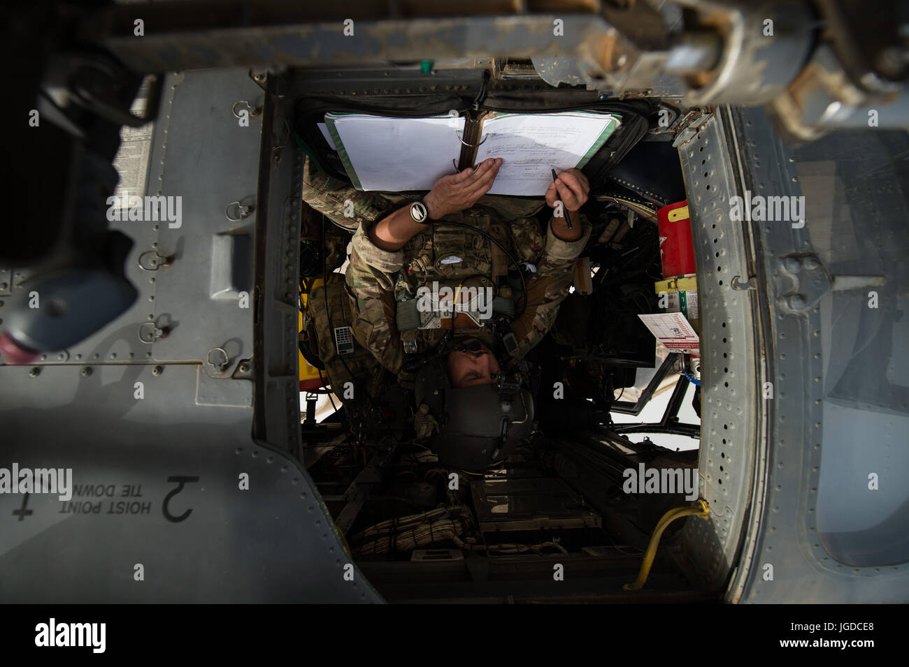A special missions aviator from the 303rd Expeditionary Rescue Squadron ...
