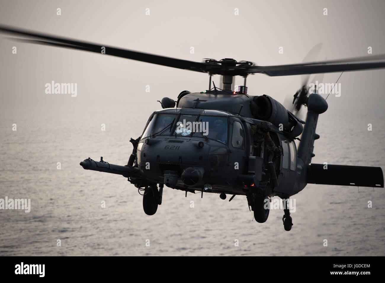 Airmen from the 303rd Expeditionary Rescue Squadron perform deck ...