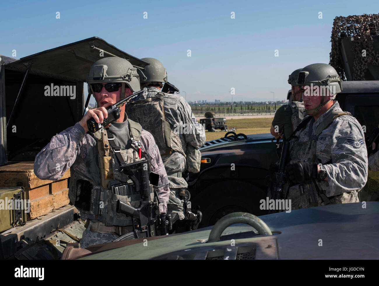 U.S. Air Force Master Sgt. Joseph Jolley (left), 39th Security Forces ...