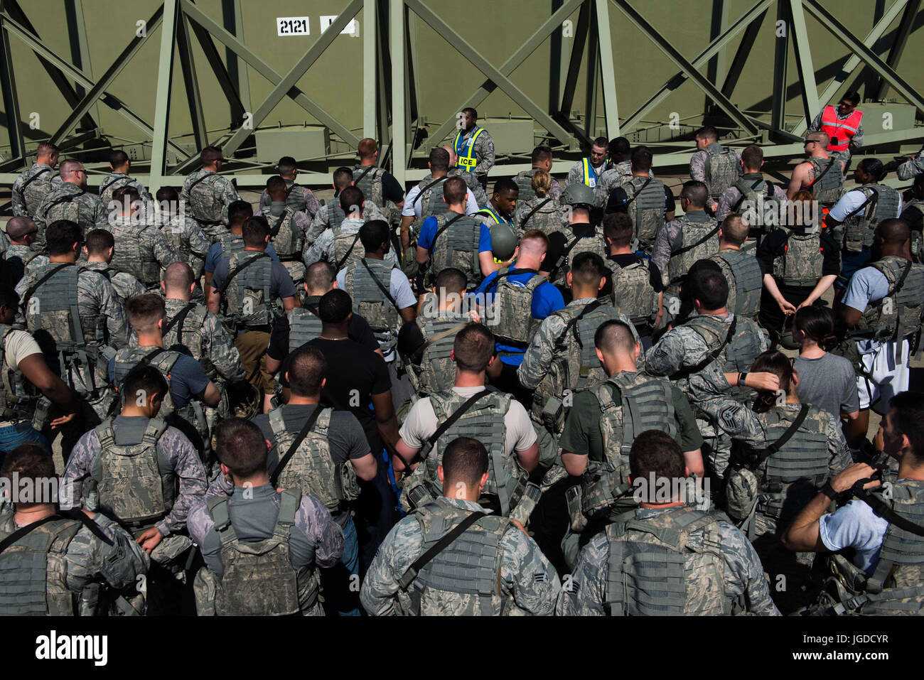 U.S. Airmen assigned to the 39th Security Forces Squadron (SFS), are ...