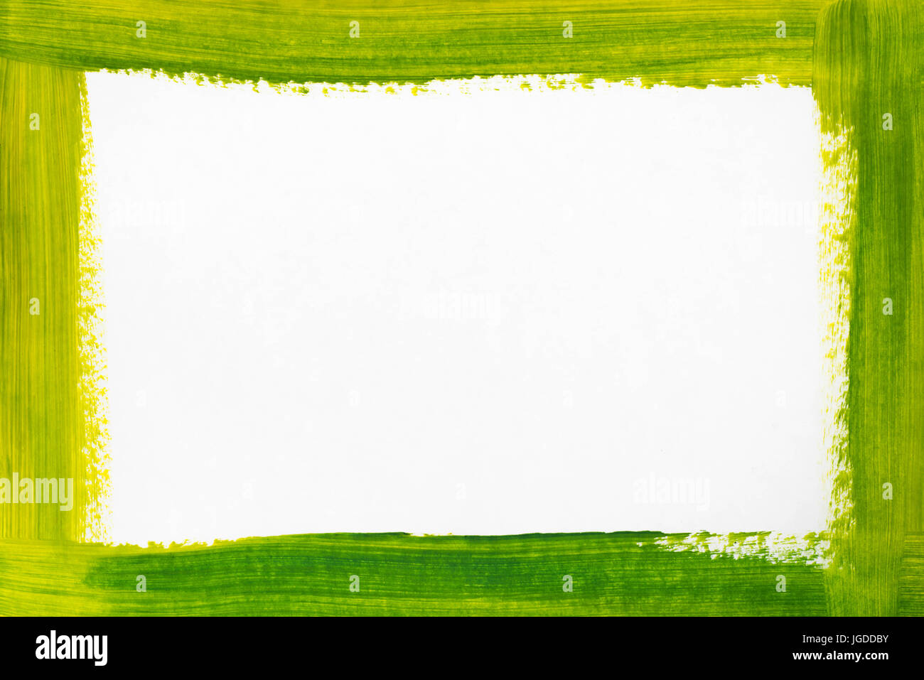 green color border painted on white paper Stock Photo - Alamy