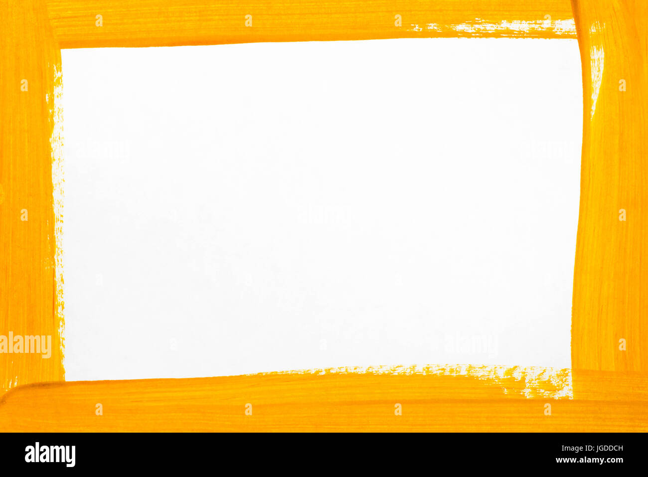 orange color border painted on white paper Stock Photo - Alamy