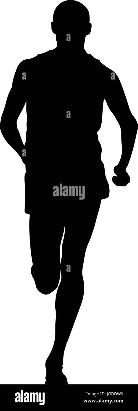 Running man front runner Black and White Stock Photos & Images - Alamy
