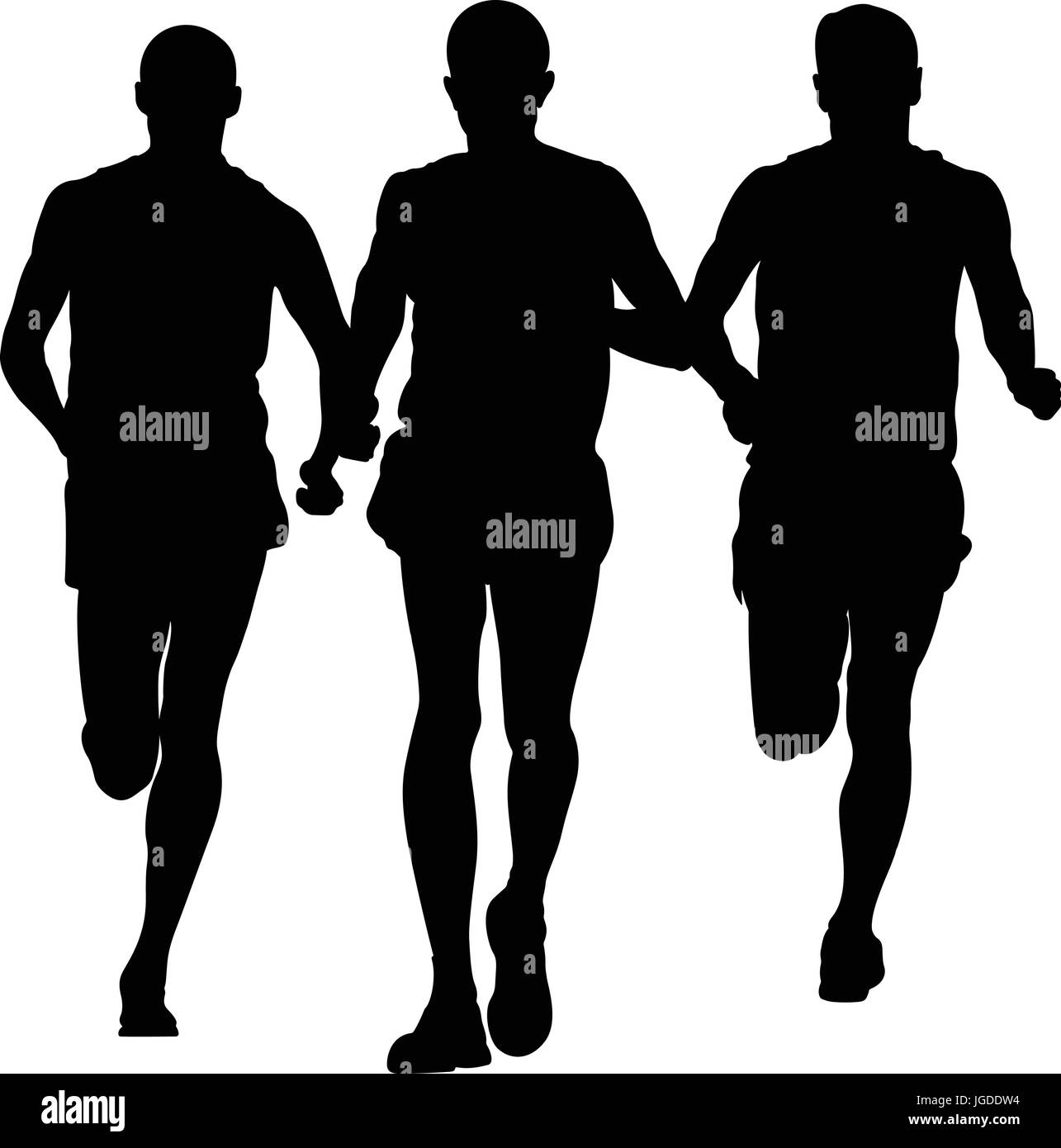 Group Running Silhouette
