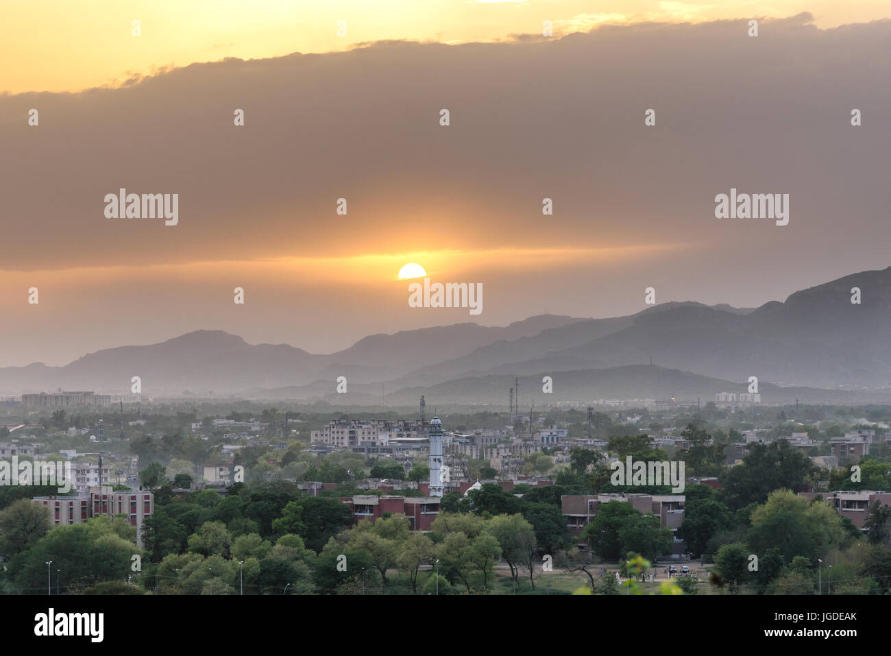 Sunset view of capital of Pakistan,Islamabad Stock Photo - Alamy