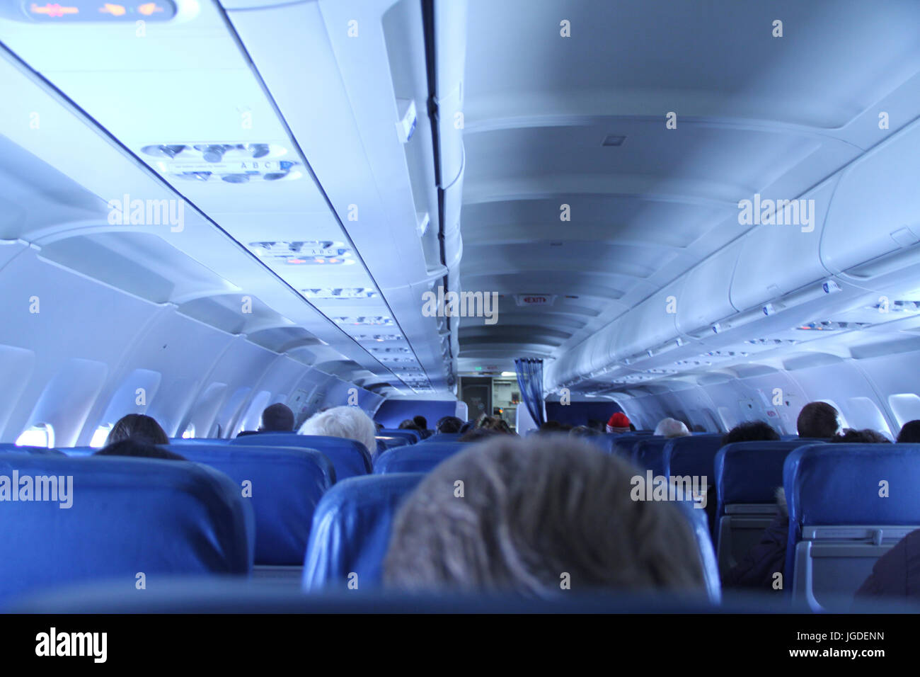 Details of inside airplane, International Detroit Airport, Detroit ...