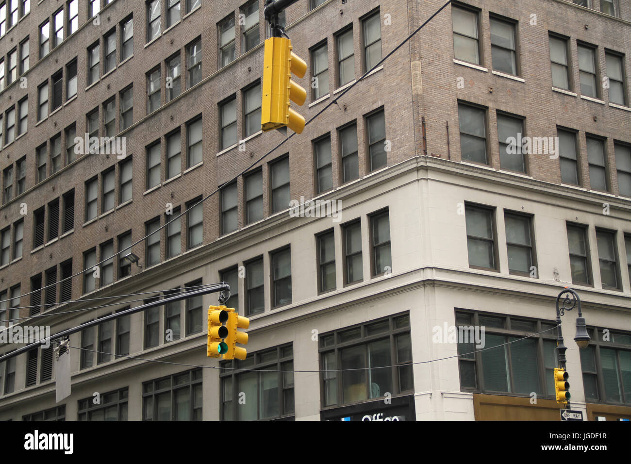 Green traffic lights, Buildings, Times Square, New York, United States ...