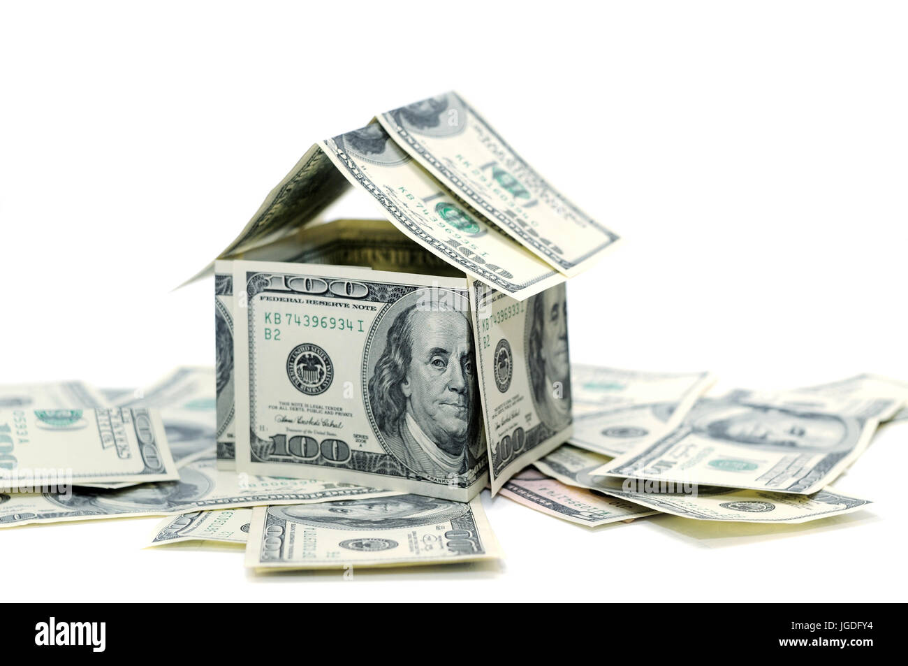 Money isolated on a white background Stock Photo - Alamy