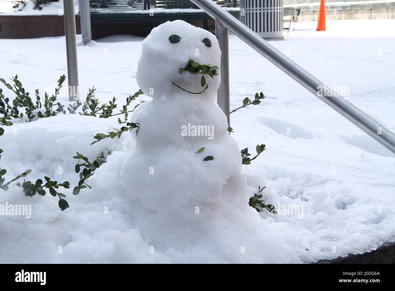 Snowman, Times Square, New York, United States Stock Photo - Alamy