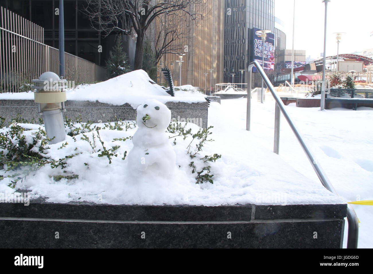 Snowman, Times Square, New York, United States Stock Photo - Alamy