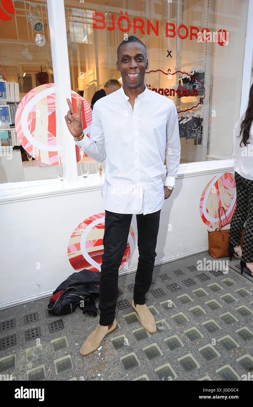 Björn Borg by Häagen-Dazs launch party London 04 July 2017. Credit ...