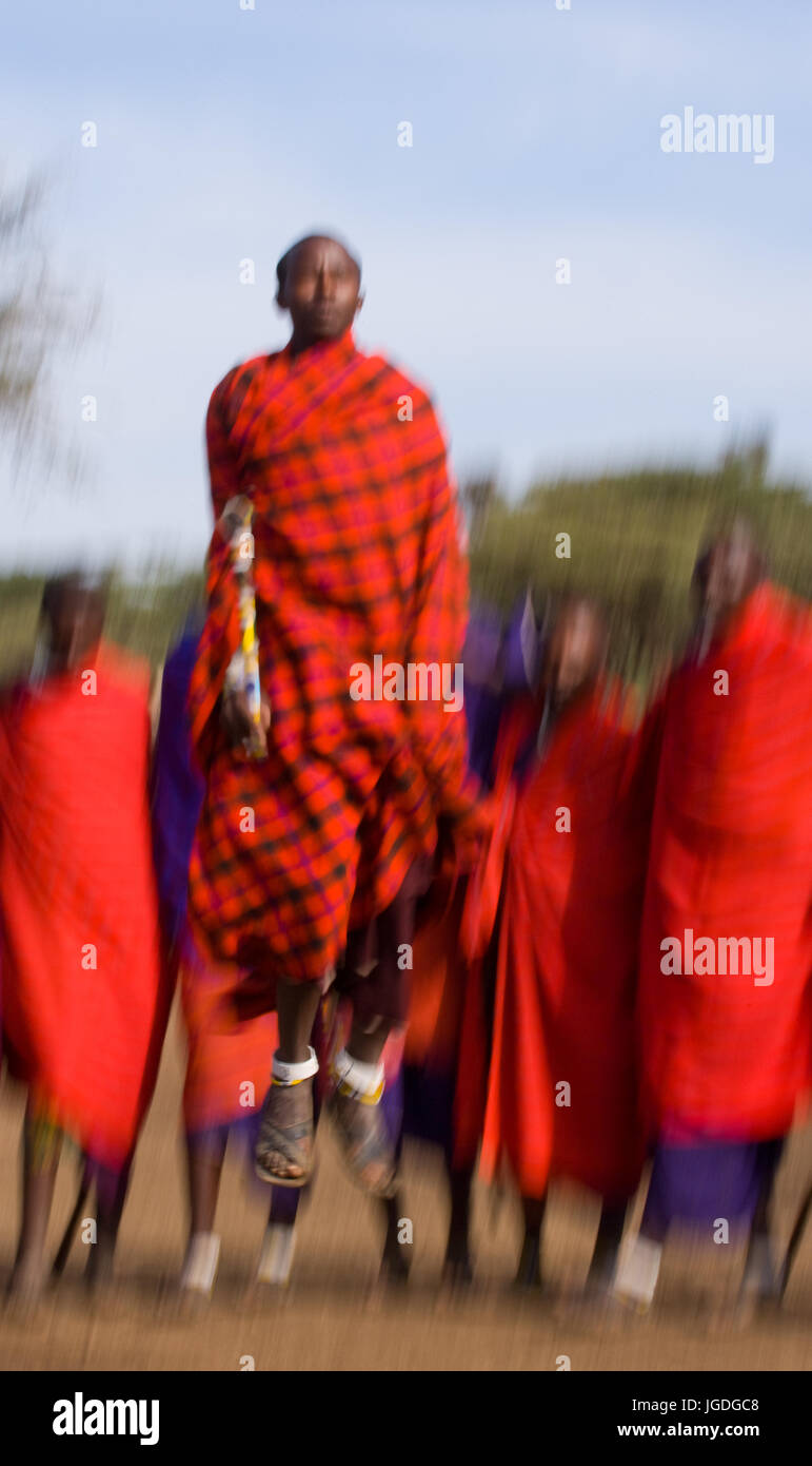 Masai jump rite hi-res stock photography and images - Alamy