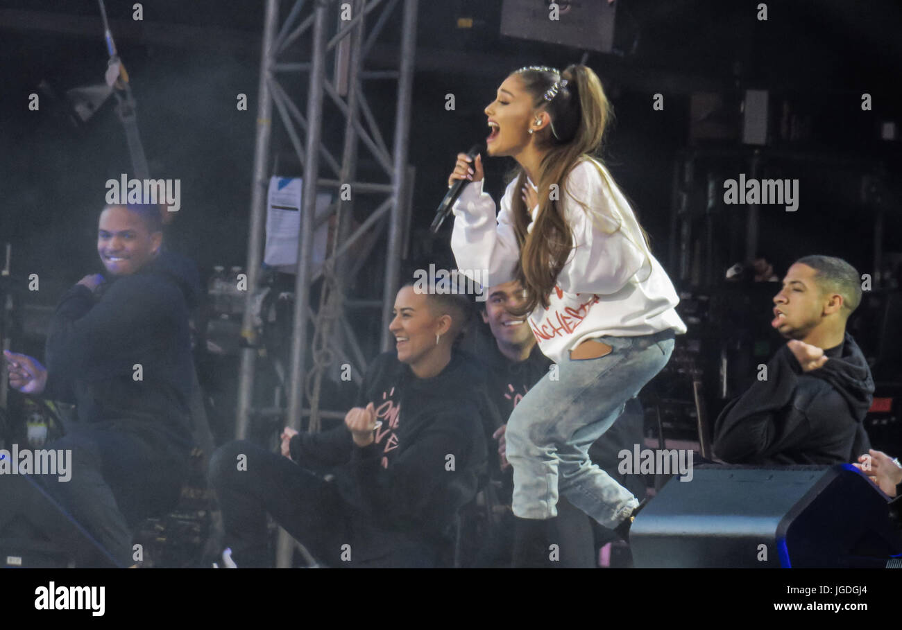 One Love Manchester concert - Performers join Ariana Grande at Old ...
