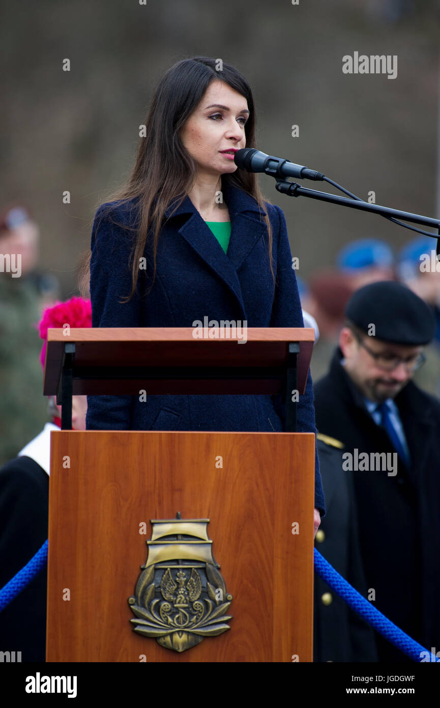 Marta Kaczynska daughter of Polish president Lech Kaczynski in Gdynia ...