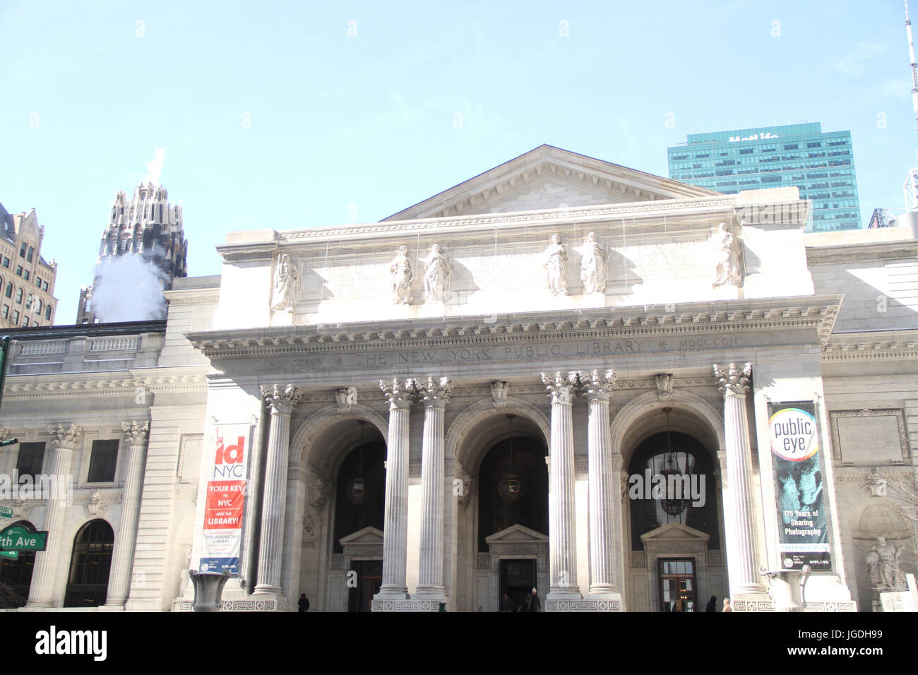 NewYork Public Library, Fifth avenue, New York, United States Stock ...