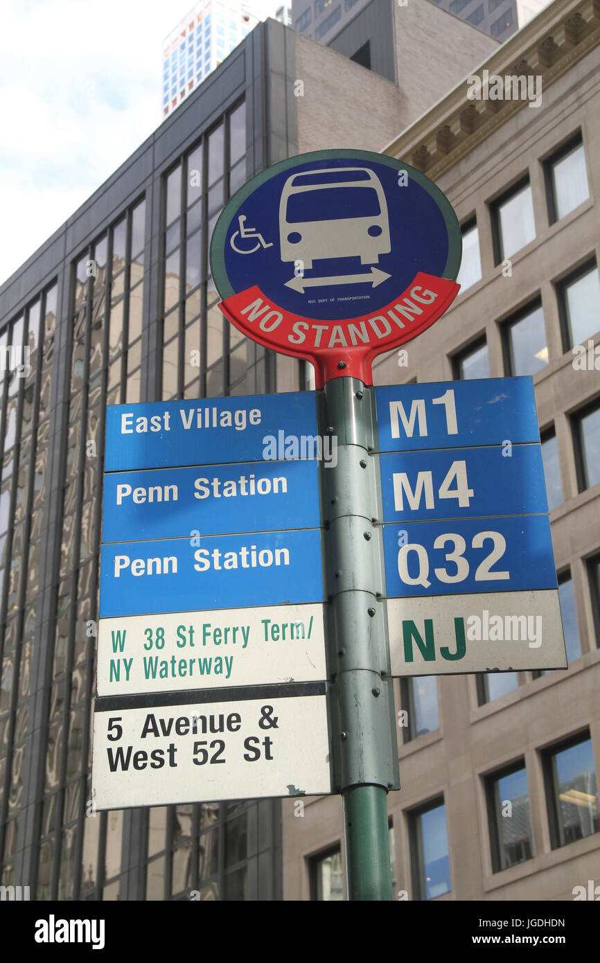 American bus stop sign hi-res stock photography and images - Alamy