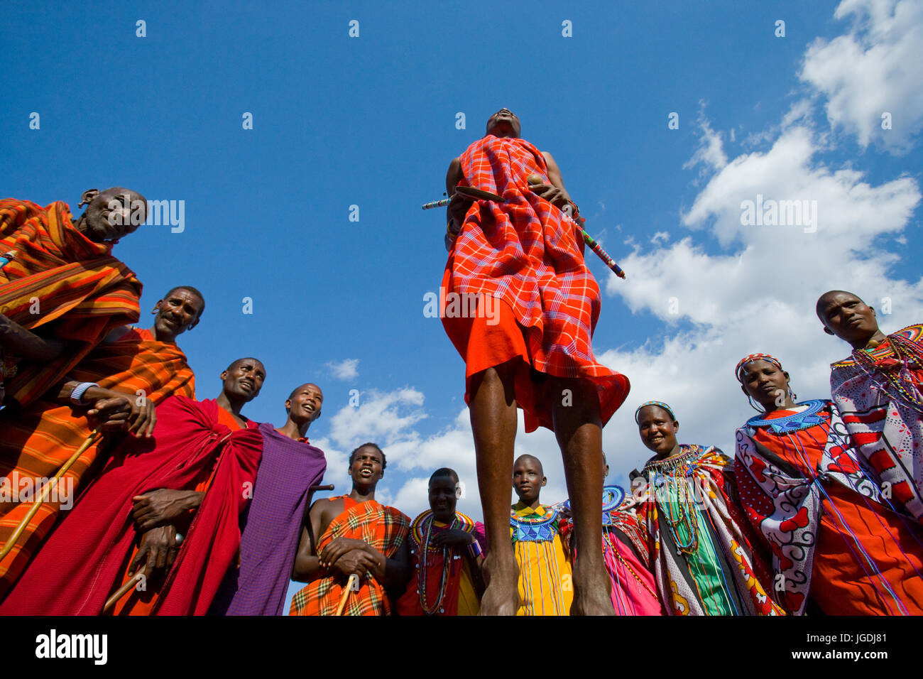 Masai jump rite hi-res stock photography and images - Alamy