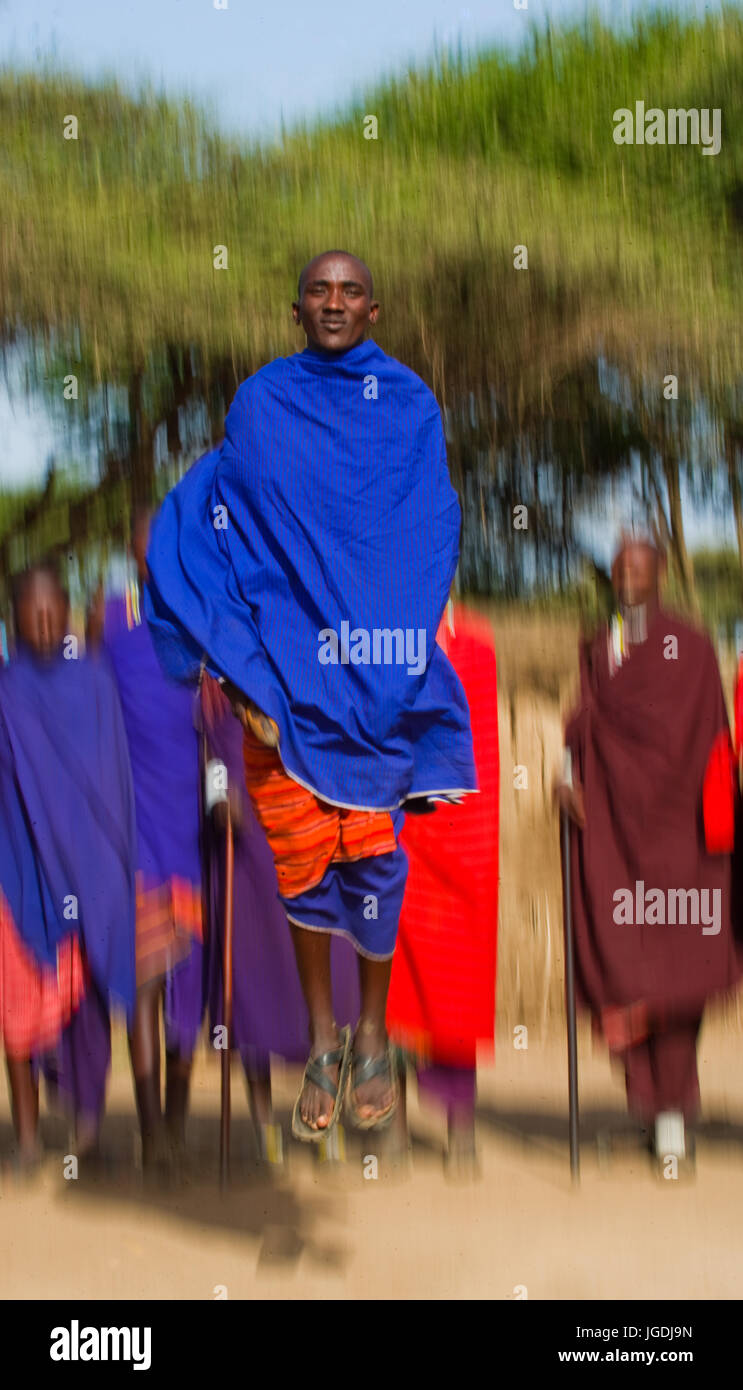 Masai jump rite hi-res stock photography and images - Alamy