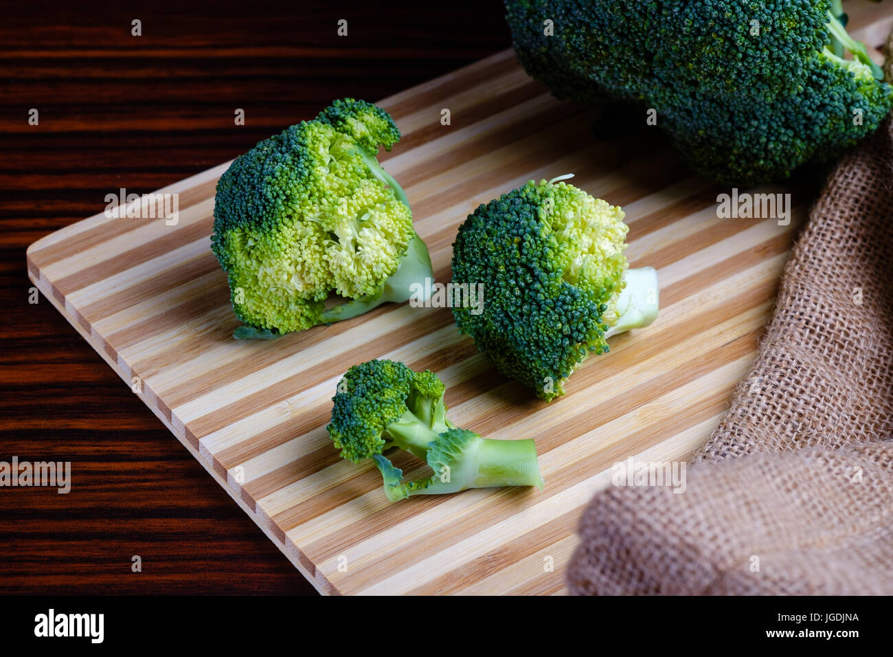 Fresh cut broccoli Stock Photo - Alamy