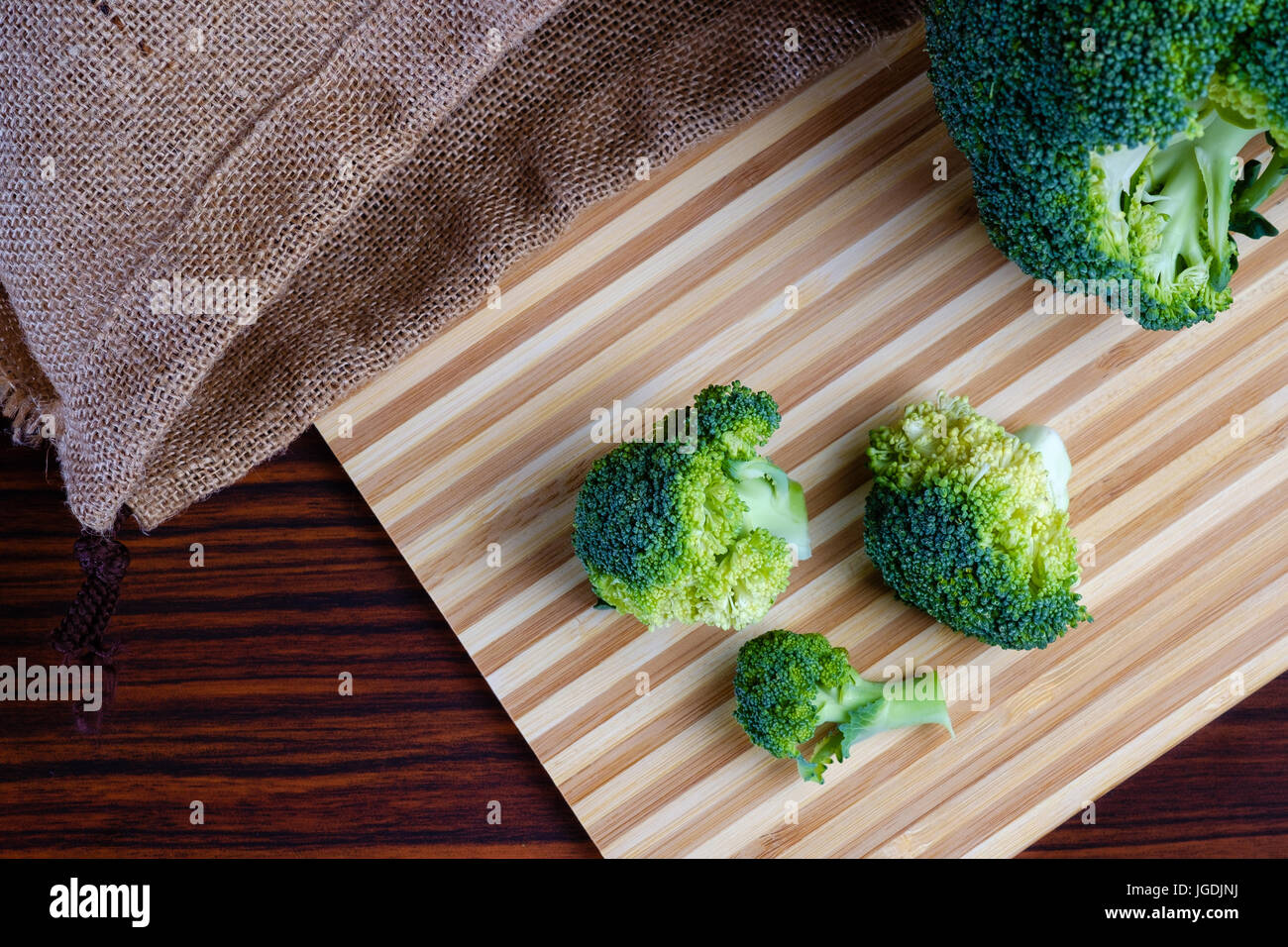 Fresh cut broccoli Stock Photo - Alamy