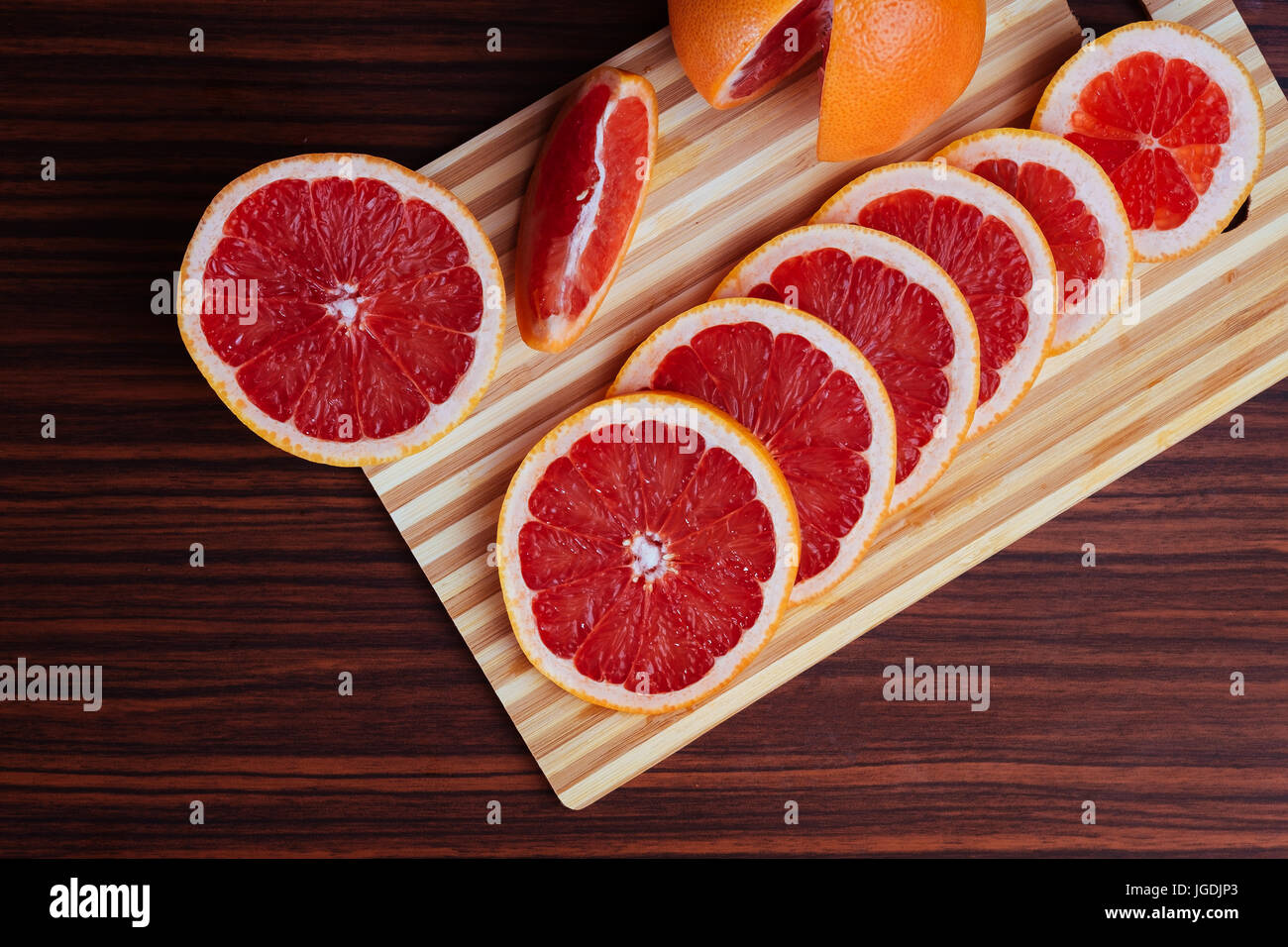 Fresh sliced grapefruit Stock Photo - Alamy