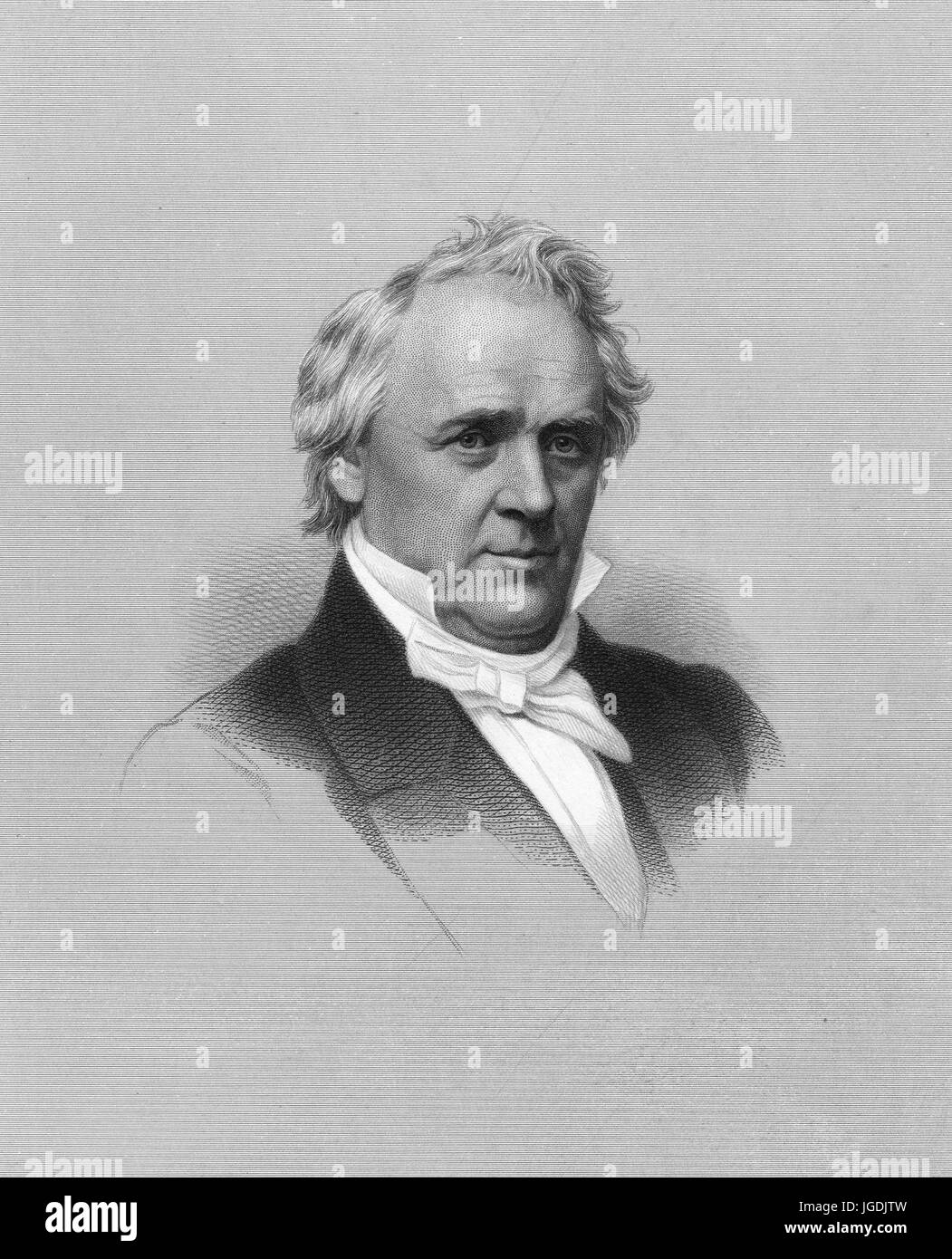 Vintage portrait of james buchanan Black and White Stock Photos ...