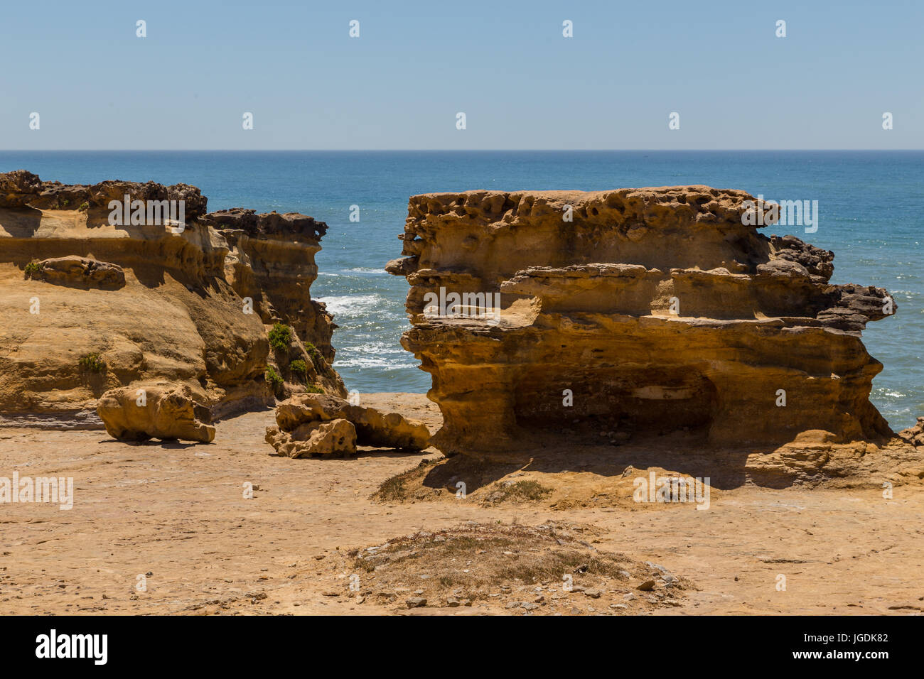 rocks nature form after erosion on ocean coastline Stock Photo - Alamy