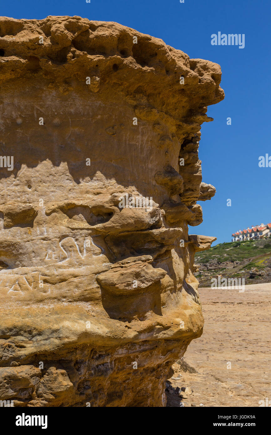 rocks nature form after erosion on ocean coastline Stock Photo - Alamy