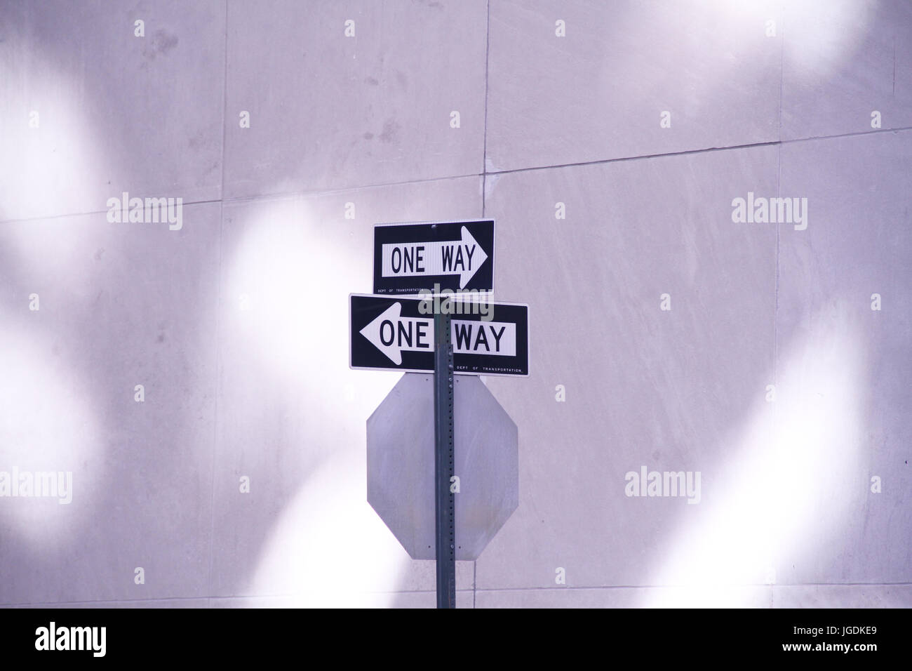 One way plaque, Manhattan, New York City, United States Stock Photo - Alamy