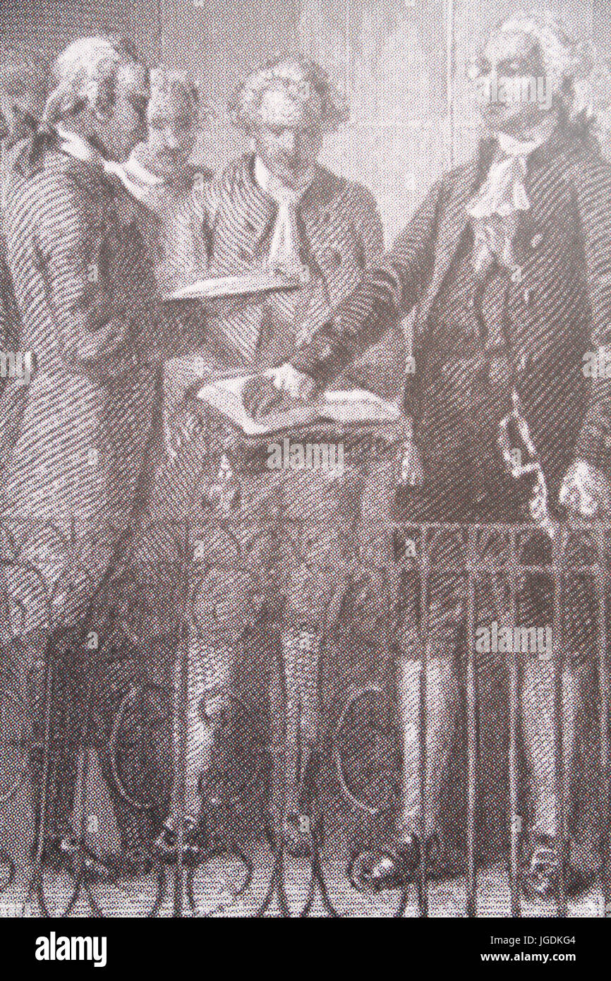 The inauguration of George Washington as the first President of the ...