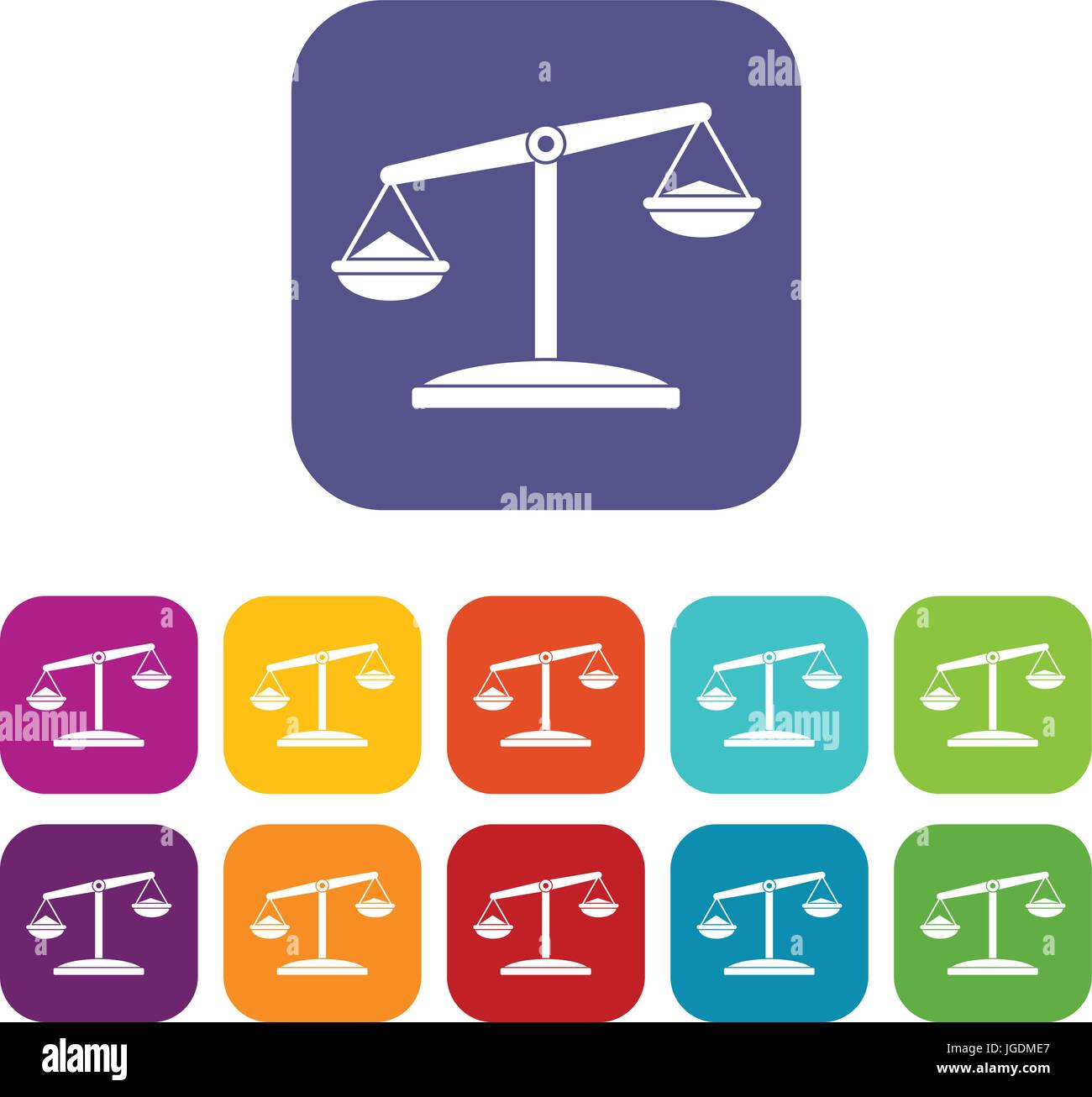 Retro scales icons set flat Stock Vector Image & Art - Alamy