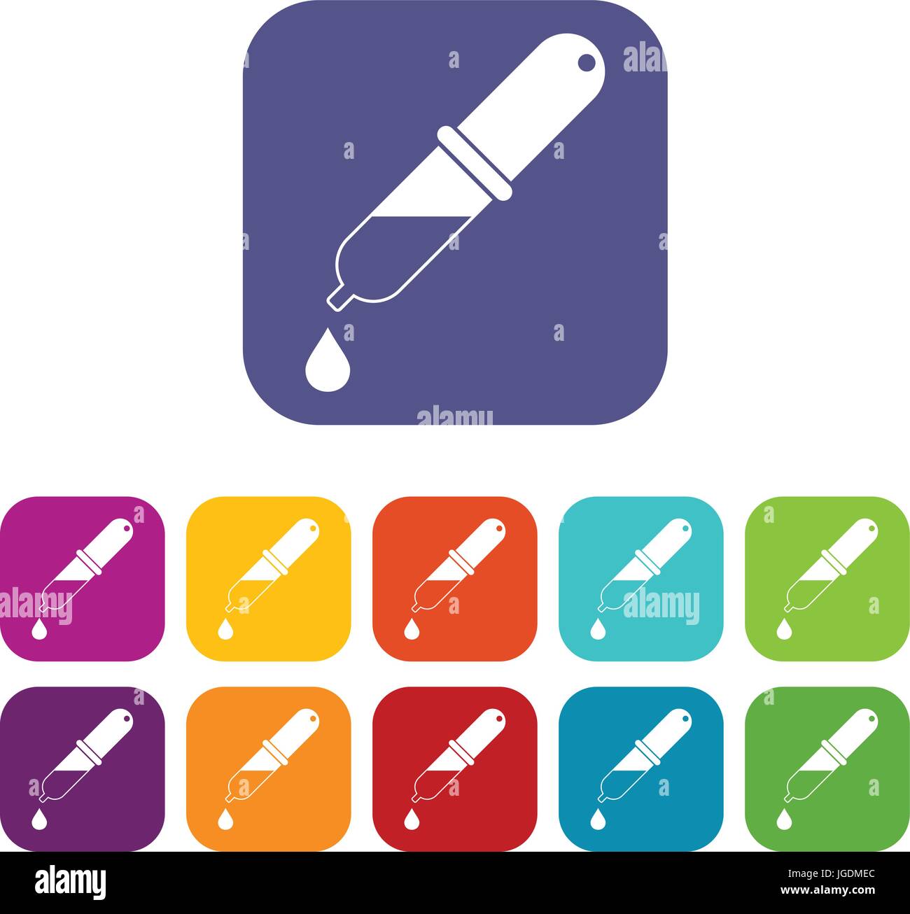 Pipette icons set flat Stock Vector Image & Art - Alamy