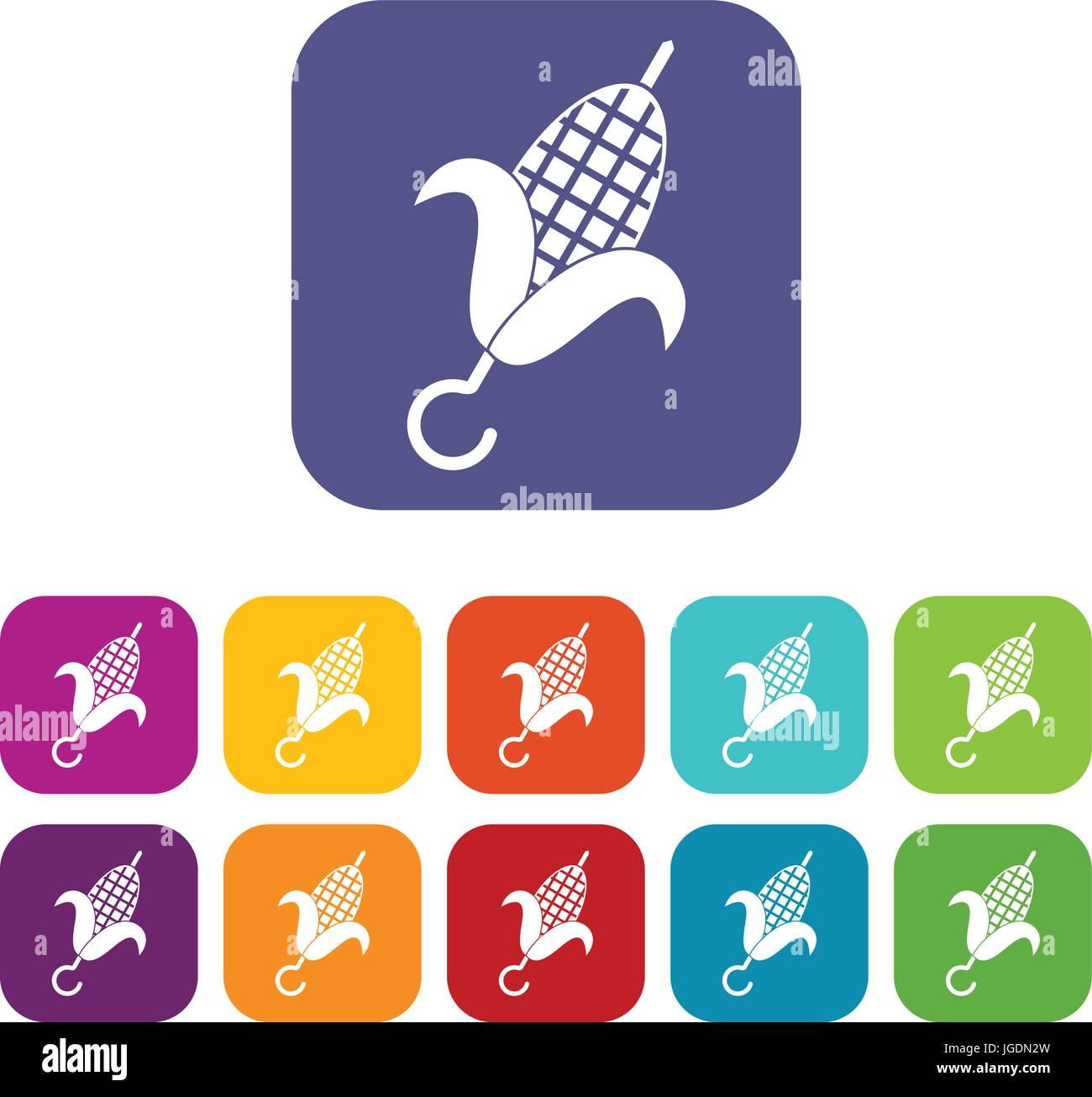 Roasted corn sign Stock Vector Images - Alamy