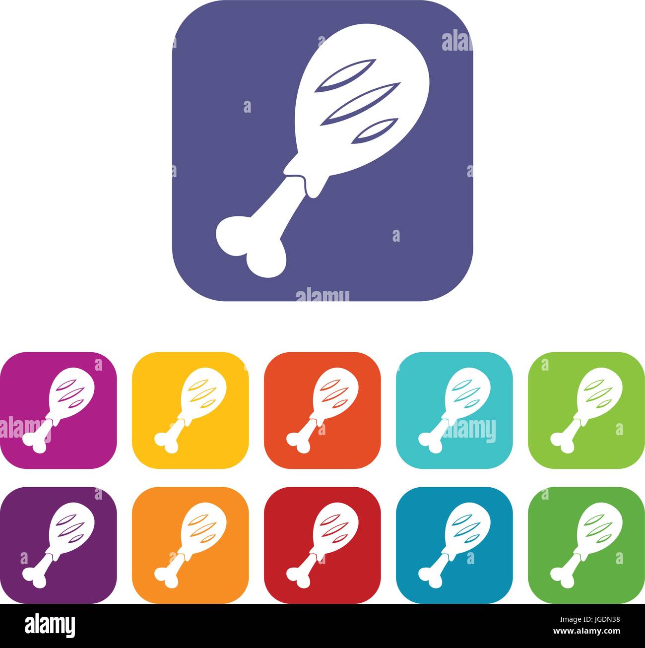 Leg of pork icons set flat Stock Vector Image & Art - Alamy