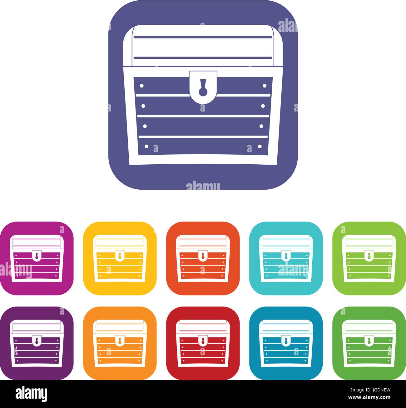 Chest icons set flat Stock Vector Image & Art - Alamy