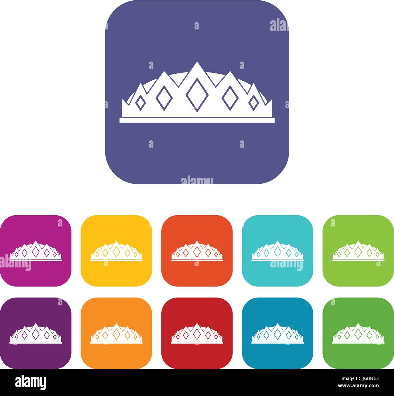 Small crown icons set flat Stock Vector Image & Art - Alamy