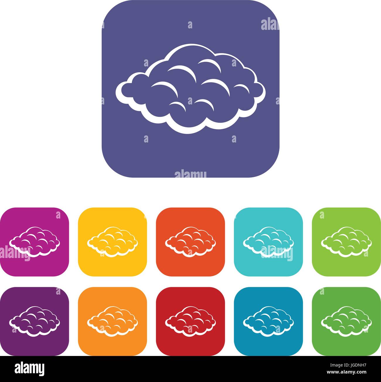 Small cloud icons set flat Stock Vector Image & Art - Alamy
