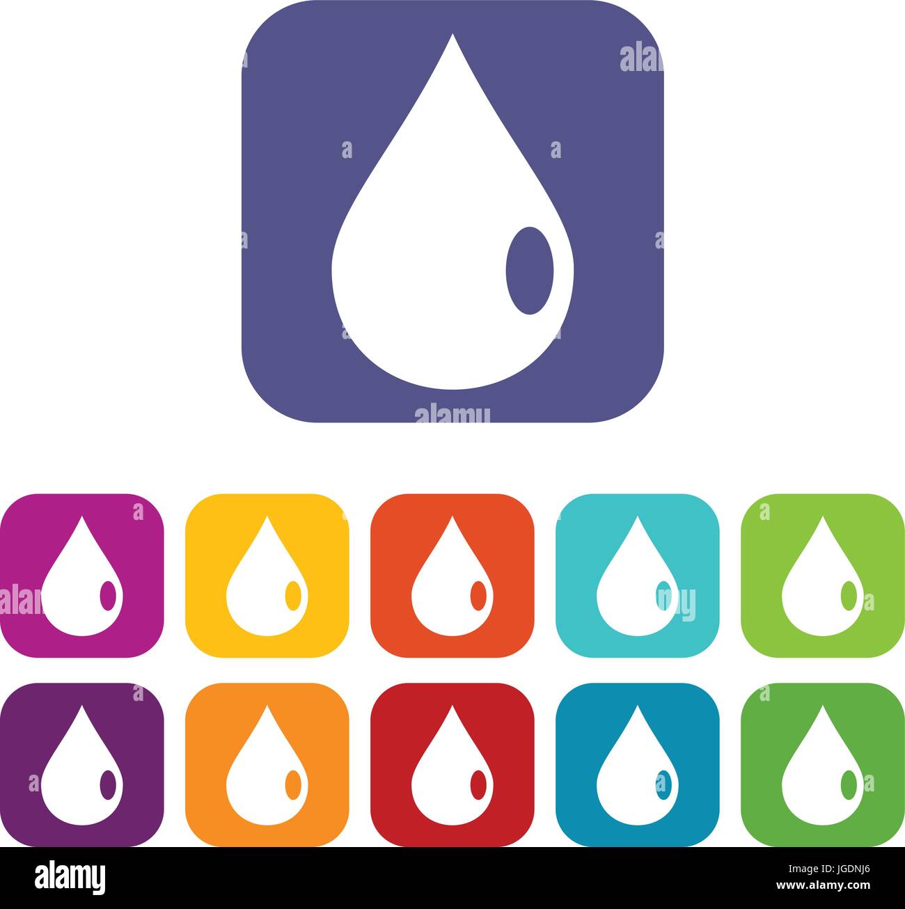 Drop icons set flat Stock Vector Image & Art - Alamy