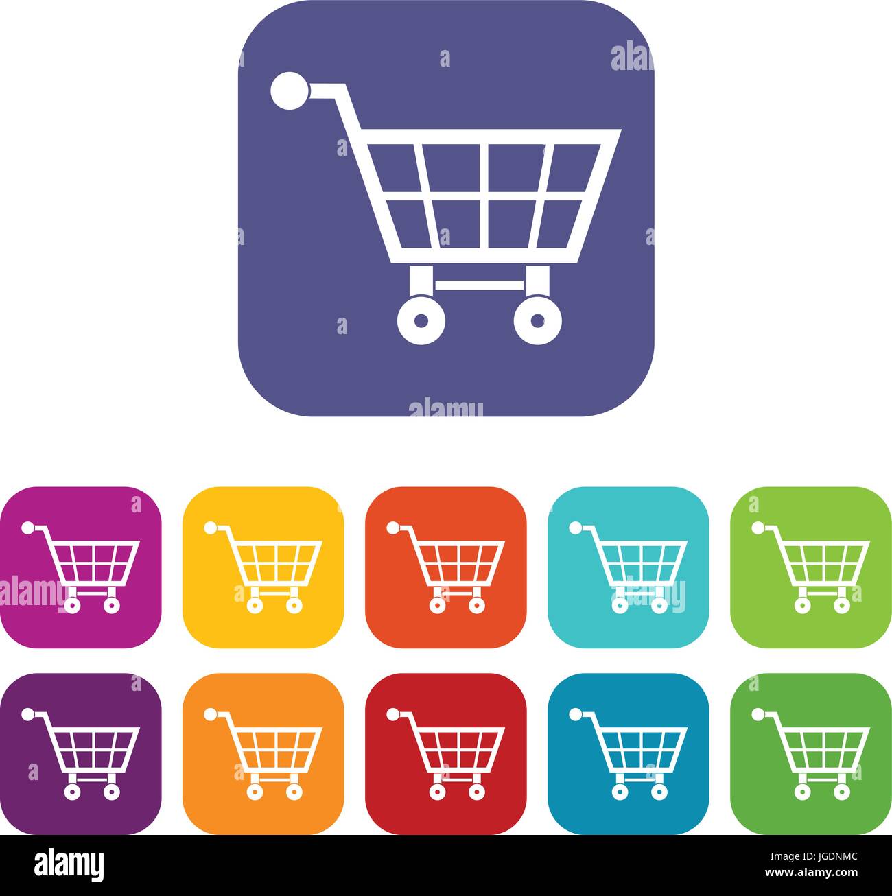 Shopping cart icons set flat Stock Vector Image & Art - Alamy